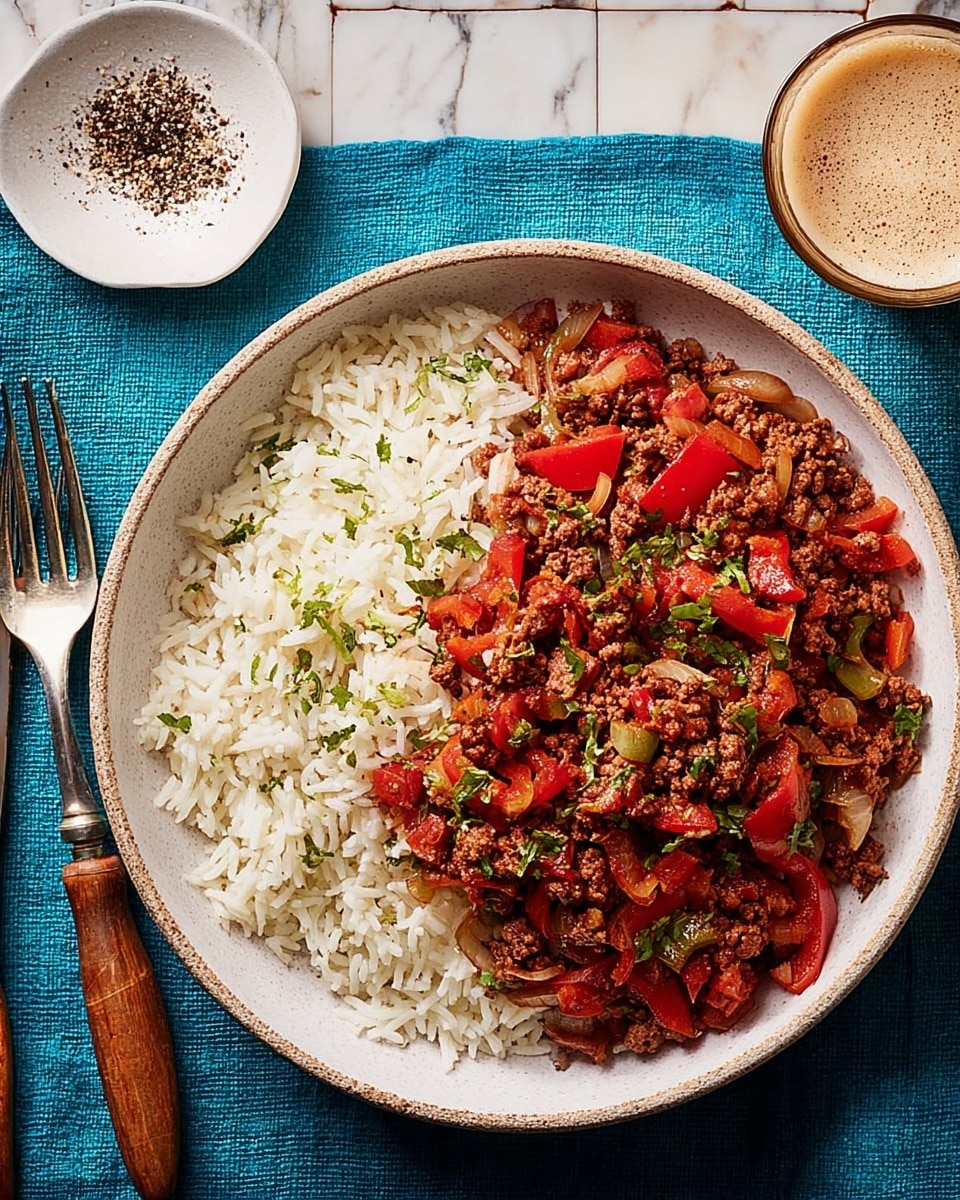 Jamaican Bully Beef with Rice and Vegetables – Flavorful Caribbean Dish